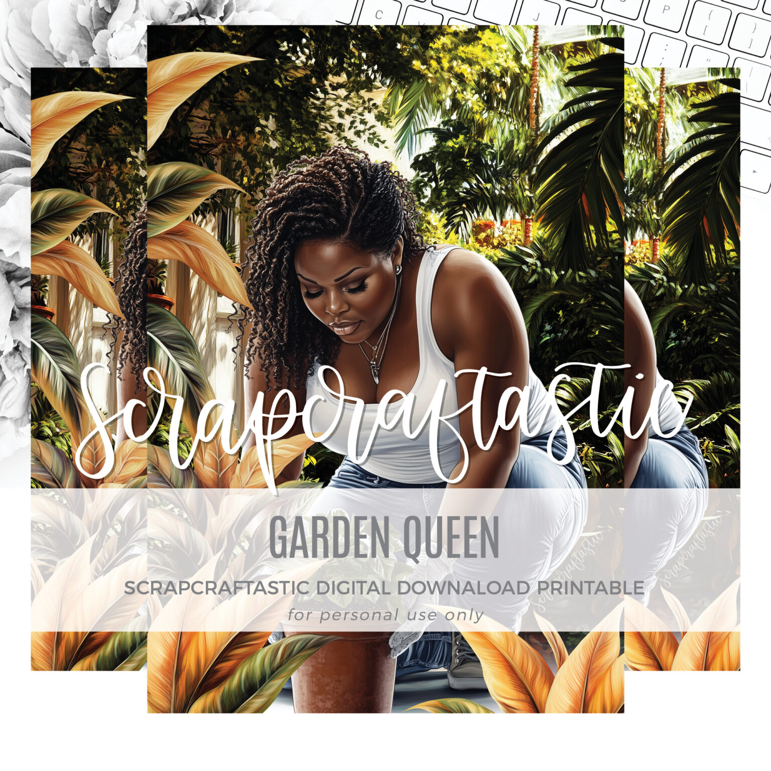GARDEN QUEEN Free Printable Dashboard Digital Download